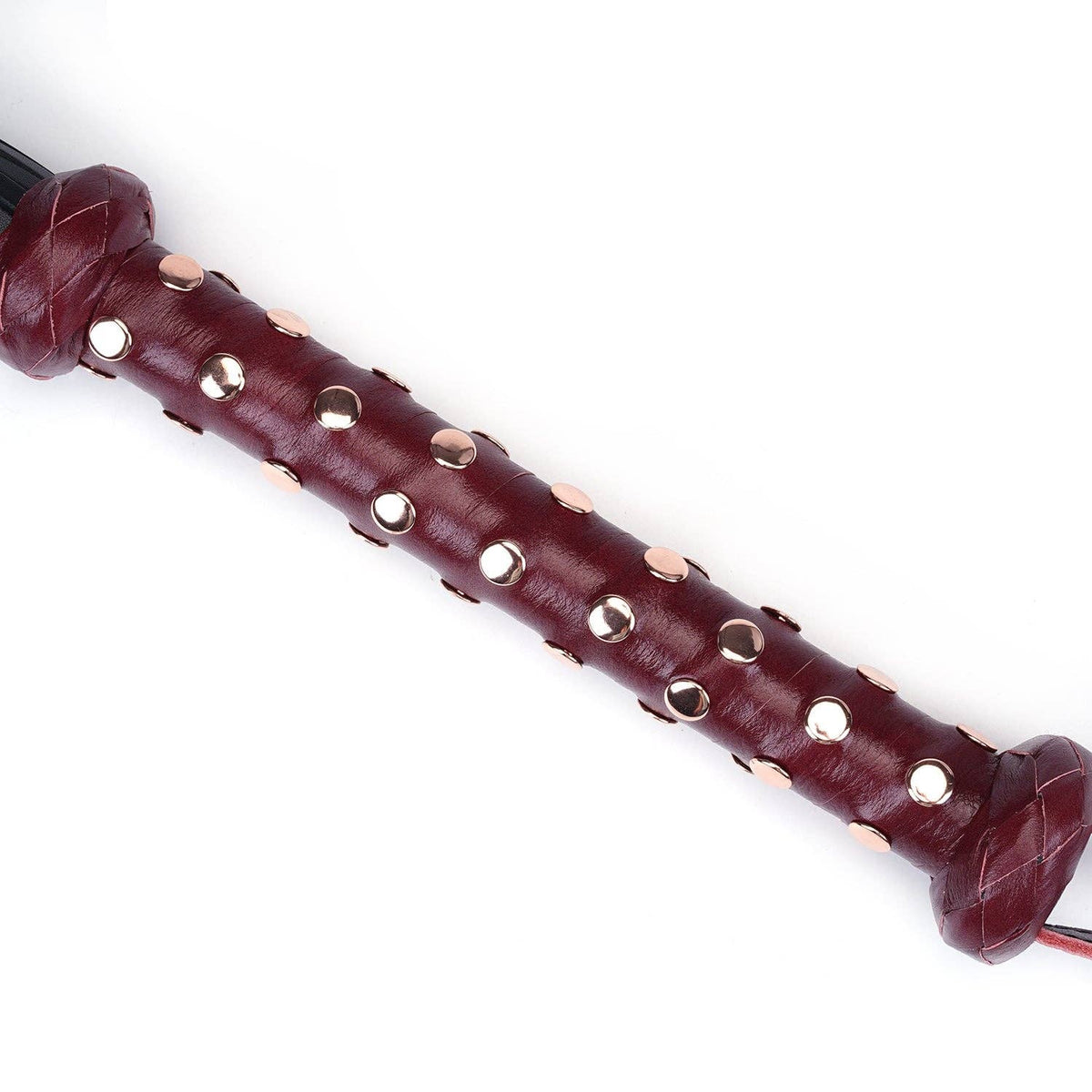 Wine Red Deluxe Heavy Flogger with Studded Handle – LINGER Boutique, LLC